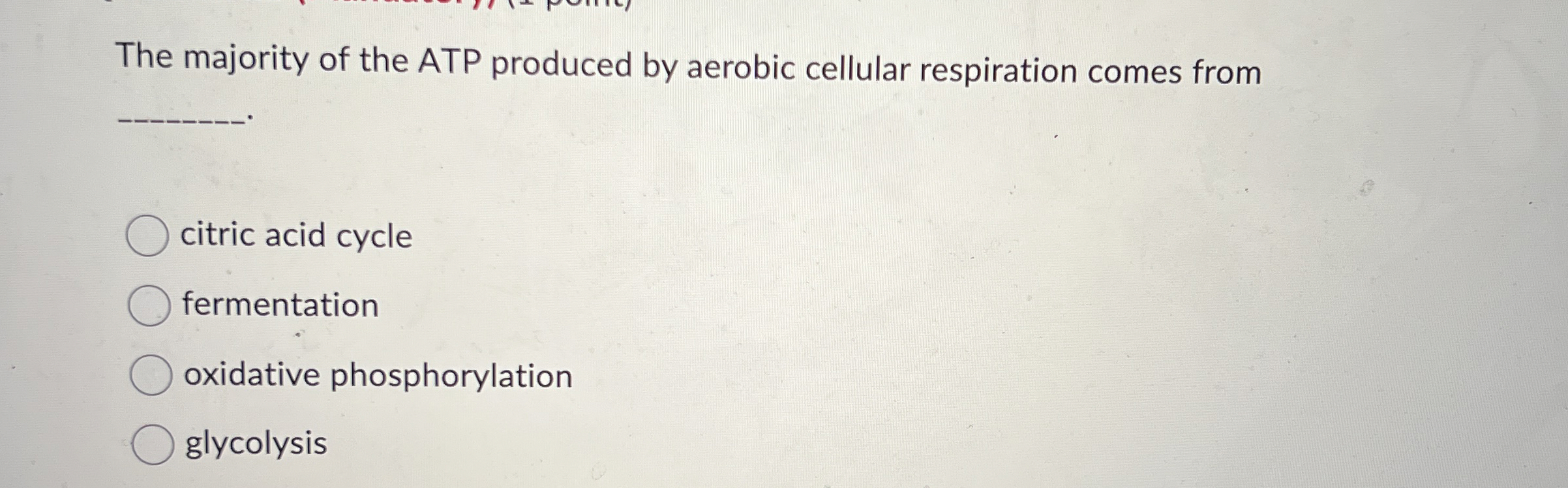 Solved The majority of the ATP produced by aerobic cellular | Chegg.com