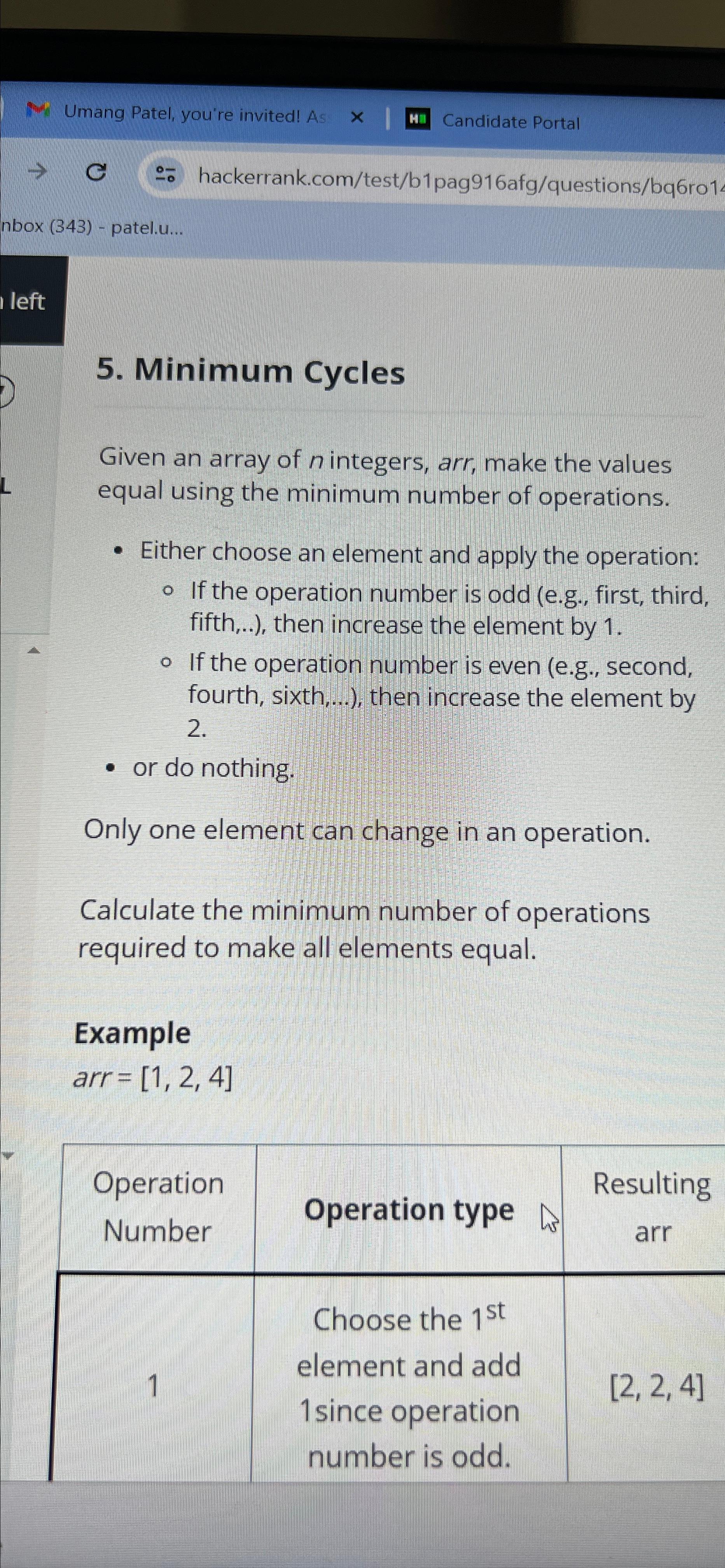 Solved Umang Patel, you're invited! ACandidate | Chegg.com