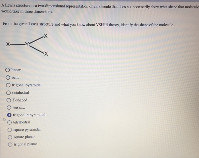 Solved A Lewis structure is a two-dimensional representation | Chegg.com