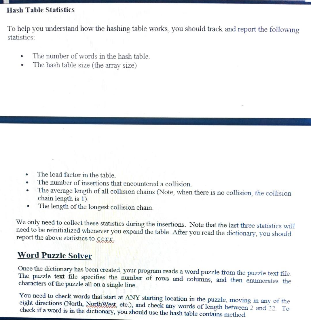 Solved In this assignment, you will solve a 2D word puzzle | Chegg.com