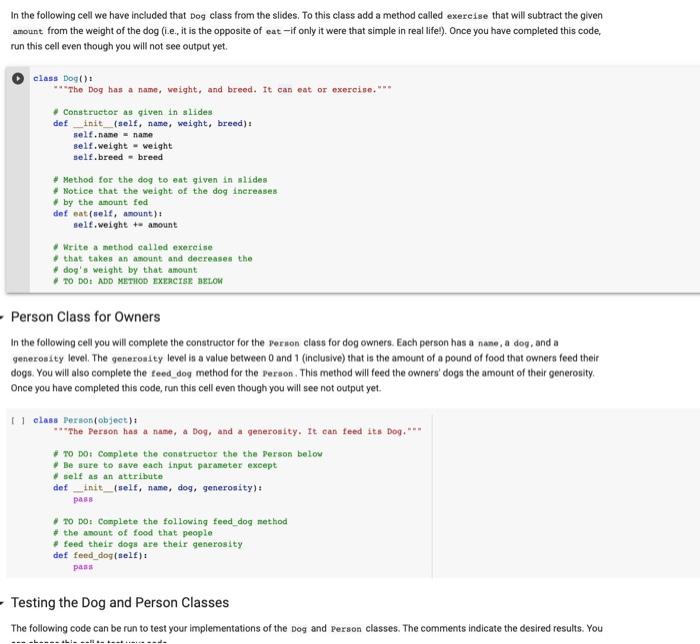 Solved In the following cell we have included that boy class | Chegg.com
