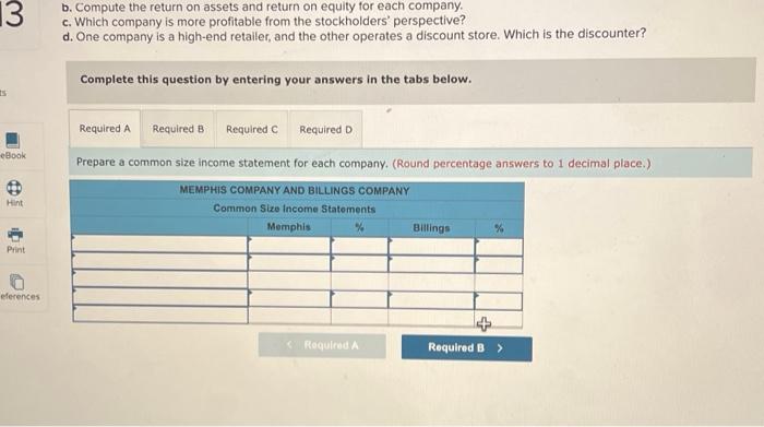 Solved Exercise 4-19A (Algo) Using common size statements | Chegg.com