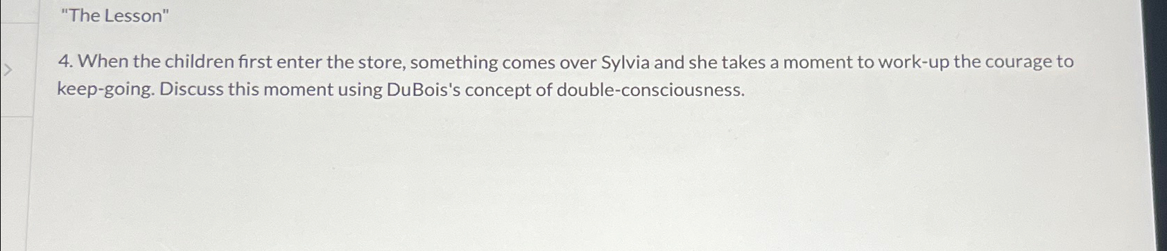 Solved "The Lesson"4. ﻿When the children first enter the | Chegg.com
