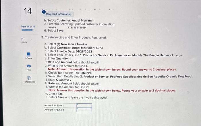 EM7.14 Customers Transaction: Invoice Angel Merriman | Chegg.com