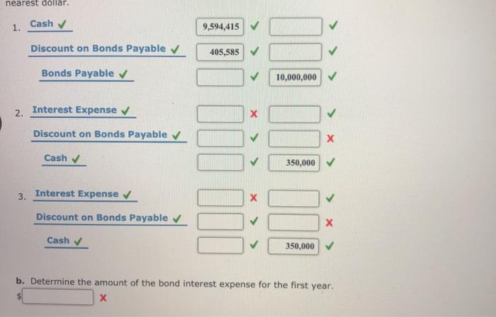 Solved How do I find interest expense and discount on bonds | Chegg.com