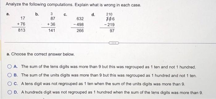 Solved Analyze the following computations. Explain what is | Chegg.com