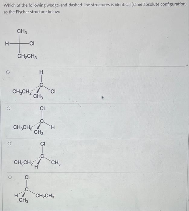Solved Which of the following wedge-and-dashed-line | Chegg.com