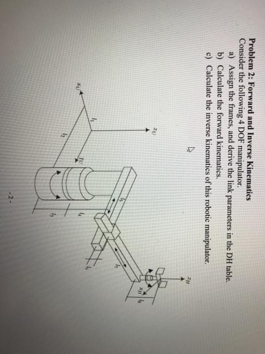 Solved Problem 2: Forward and Inverse Kinematics Consider | Chegg.com