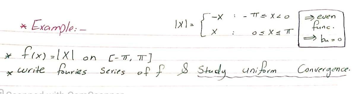 Solved 1x)-[** * = X : * f(x) = 1X1 on [ - TT, TT] write | Chegg.com