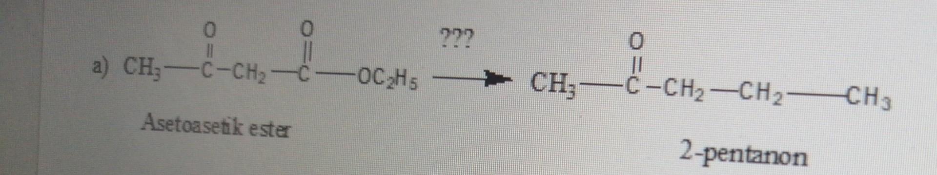 Solved a) Asetoasetik ester 2-pentanon | Chegg.com