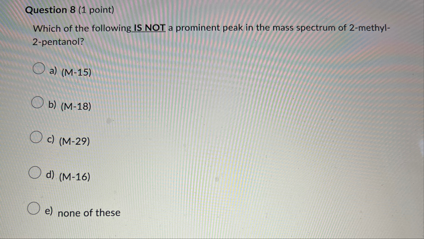 Solved Question 8 (1 ﻿point)Which of the following IS NOT a | Chegg.com