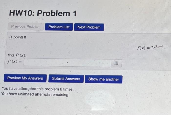 Solved HW10: Problem 1 Previous Problem Problem List Next | Chegg.com