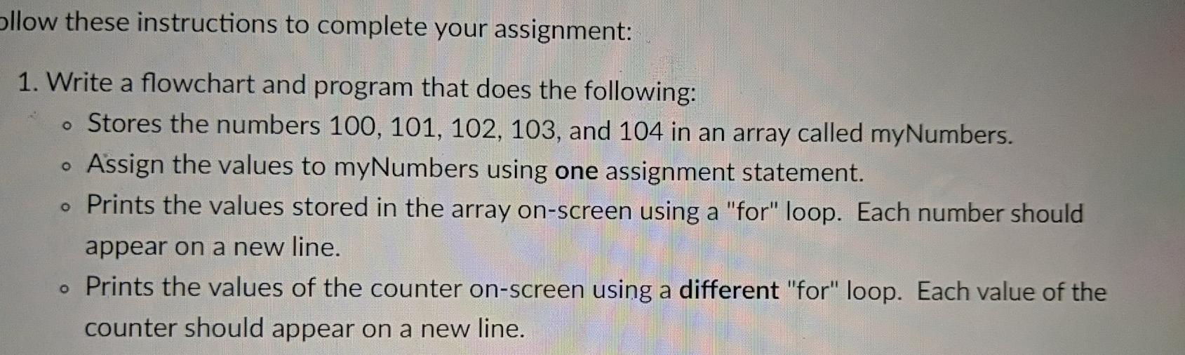 Solved Ollow these instructions to complete your assignment: | Chegg.com