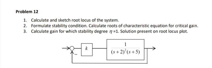 Solved please use by hand to sketch root Locus. will | Chegg.com