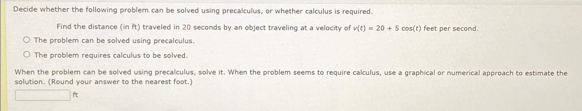 Solved Decide whether the following problem can be solved | Chegg.com