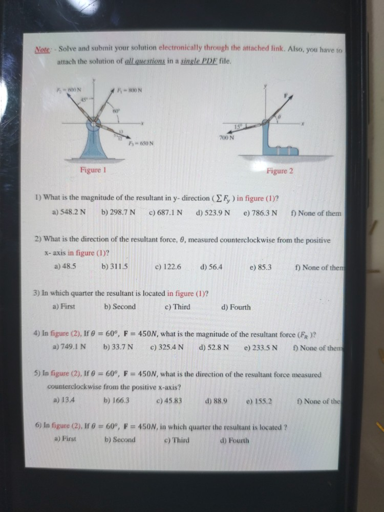 Solved Note: - Solve and submit your solution electronically | Chegg.com
