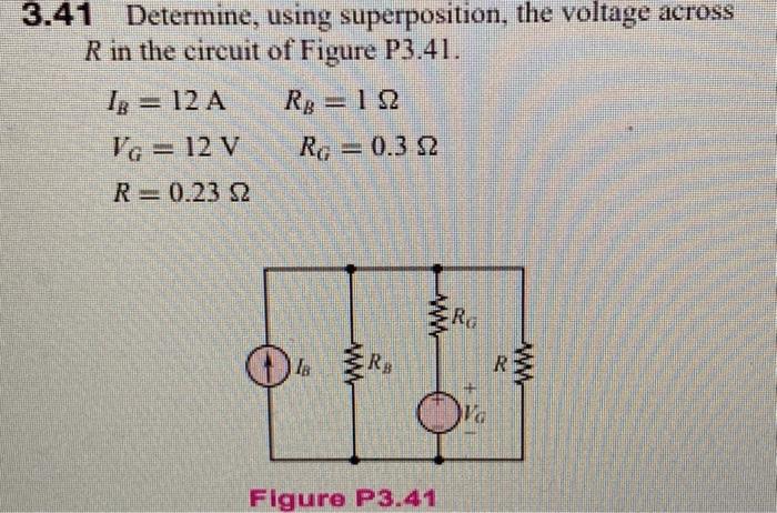 Solved 341 Determine Using Superposition The Voltage 4276