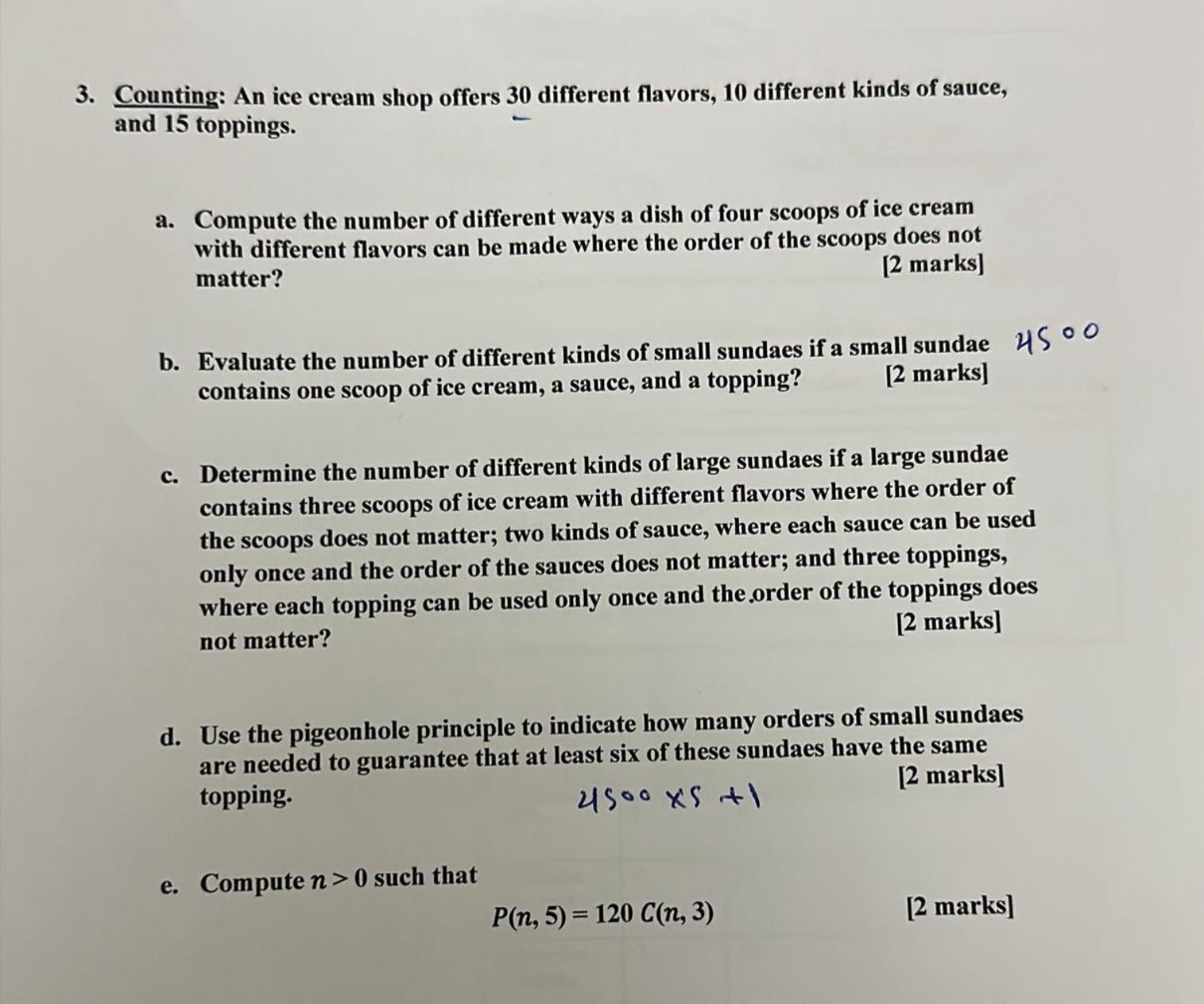 Solved Discrete Mathematics: 3. ﻿Counting: An ice cream shop | Chegg.com