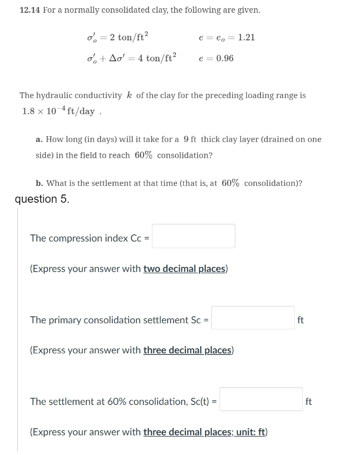 please answer question 5. | Chegg.com