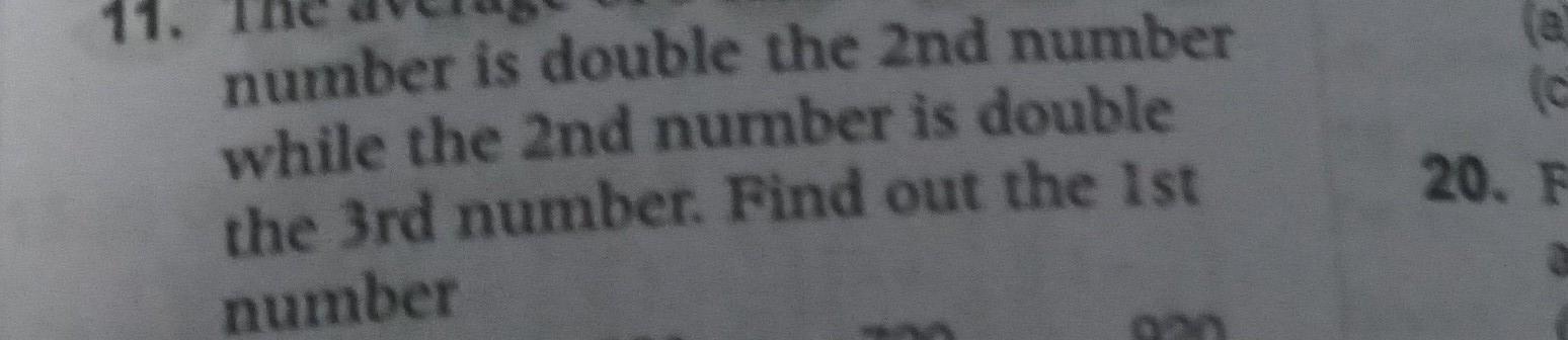 Solved number is double the 2 nd number while the 2 nd | Chegg.com