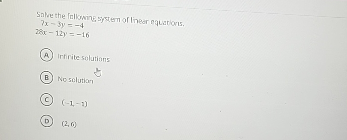 Solved Solve the following system of linear | Chegg.com