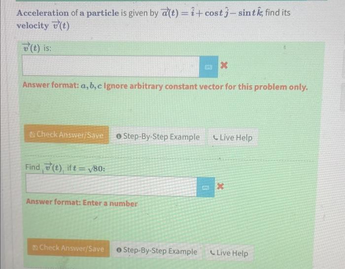 Solved Acceleration of a particle is given by | Chegg.com