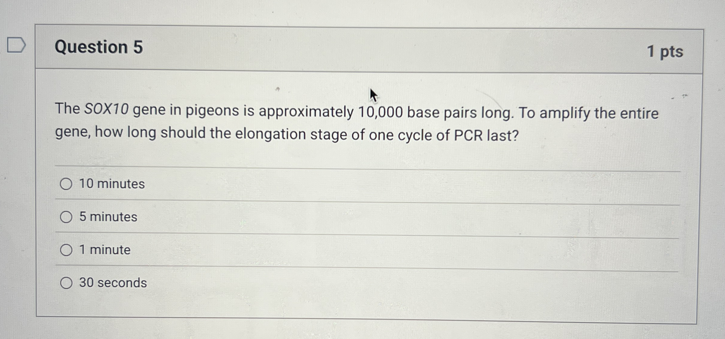 Solved Question 51 ﻿ptsThe S0X10 ﻿gene in pigeons is | Chegg.com