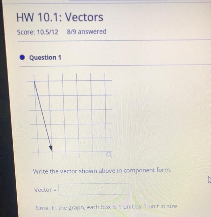 Solved Question 1 Write the vector shown above in component | Chegg.com
