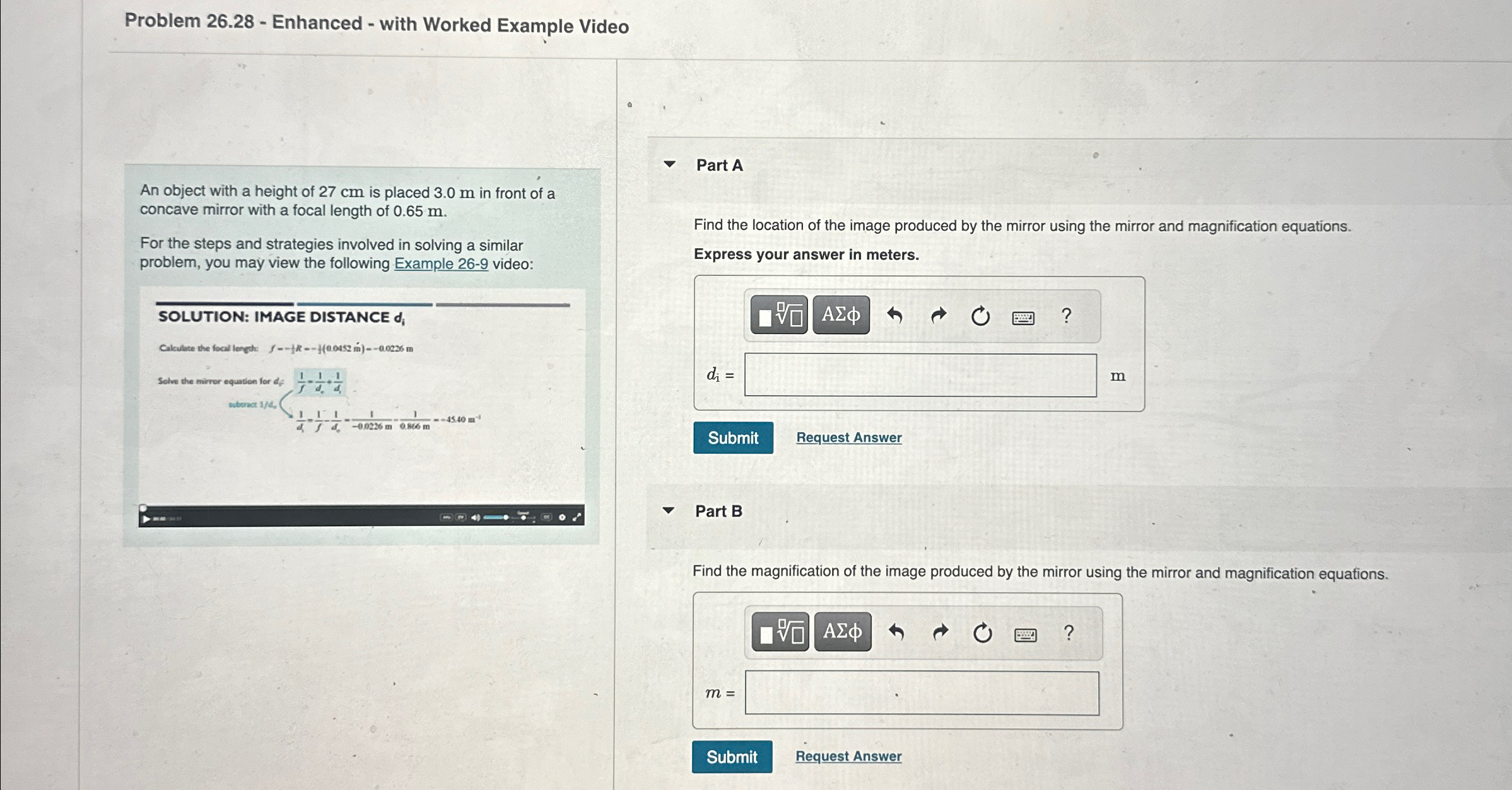 Solved Problem 26.28 - ﻿Enhanced - ﻿with Worked Example | Chegg.com