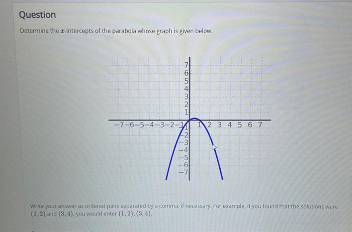 Solved Determine the x-intercepts of the parabola whose | Chegg.com