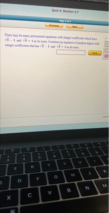 Solved There may be many polynomial equations with integer | Chegg.com