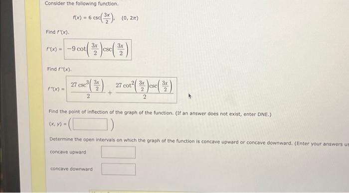 Solved Consider the following function. 3x 2 Find f'(x). | Chegg.com