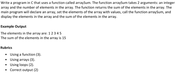 Solved Write A Program In C That Uses A Function Called
