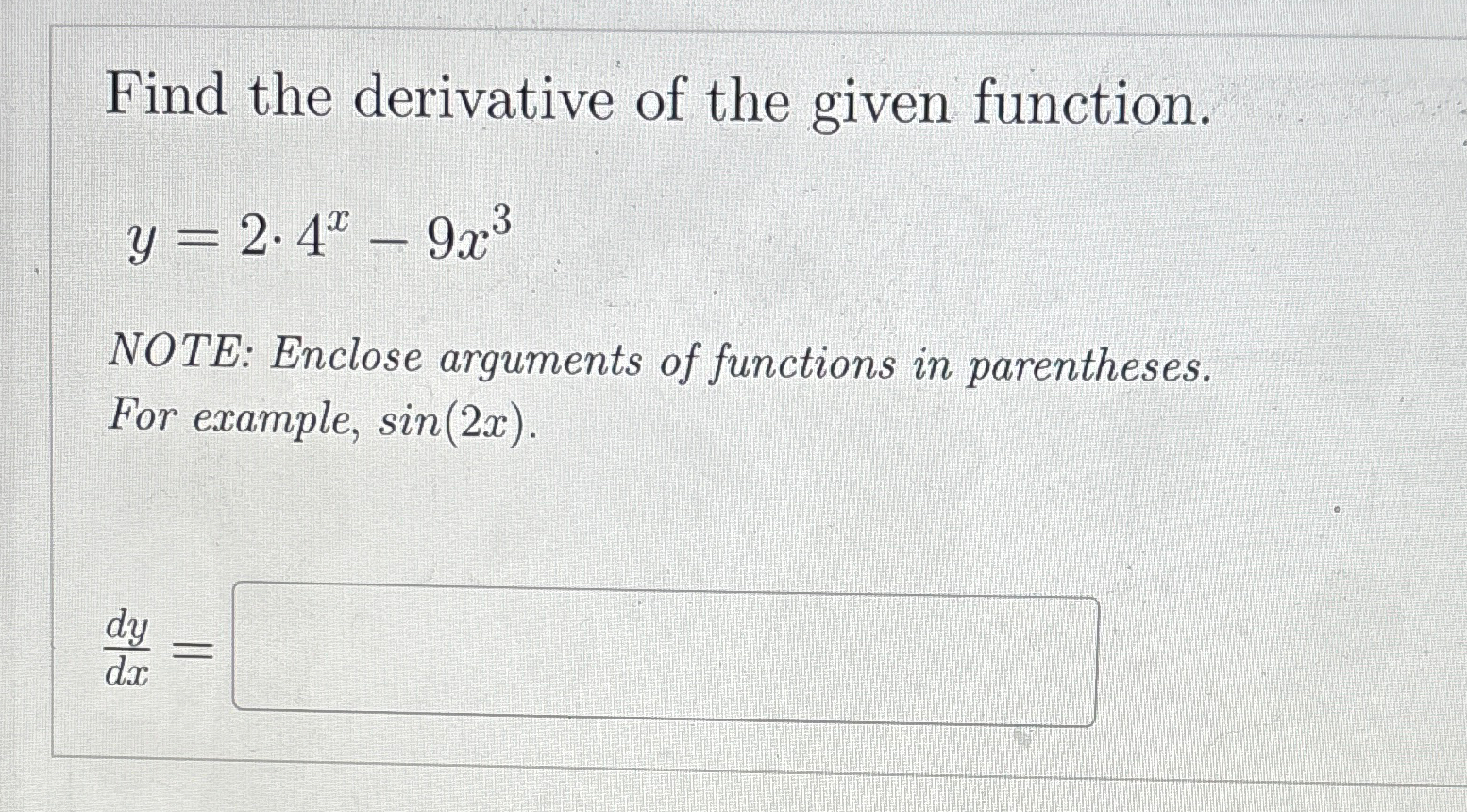 Solved Find the derivative of the given | Chegg.com