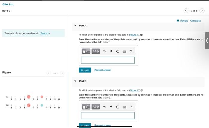 Solved Two pairs of charges ase shown in (Exure 1). At which | Chegg.com