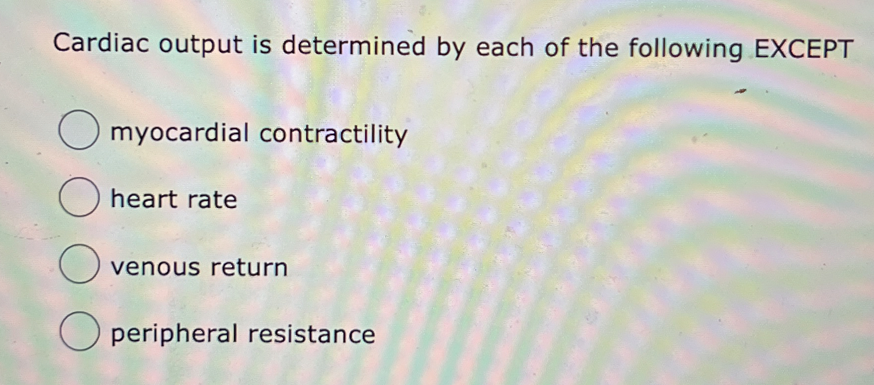 Solved Cardiac output is determined by each of the following | Chegg.com