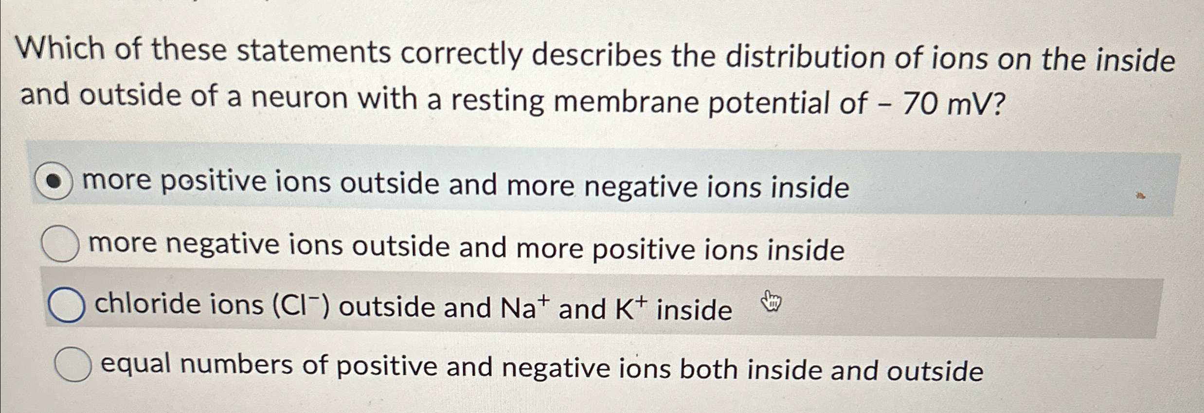 Solved Which of these statements correctly describes the | Chegg.com