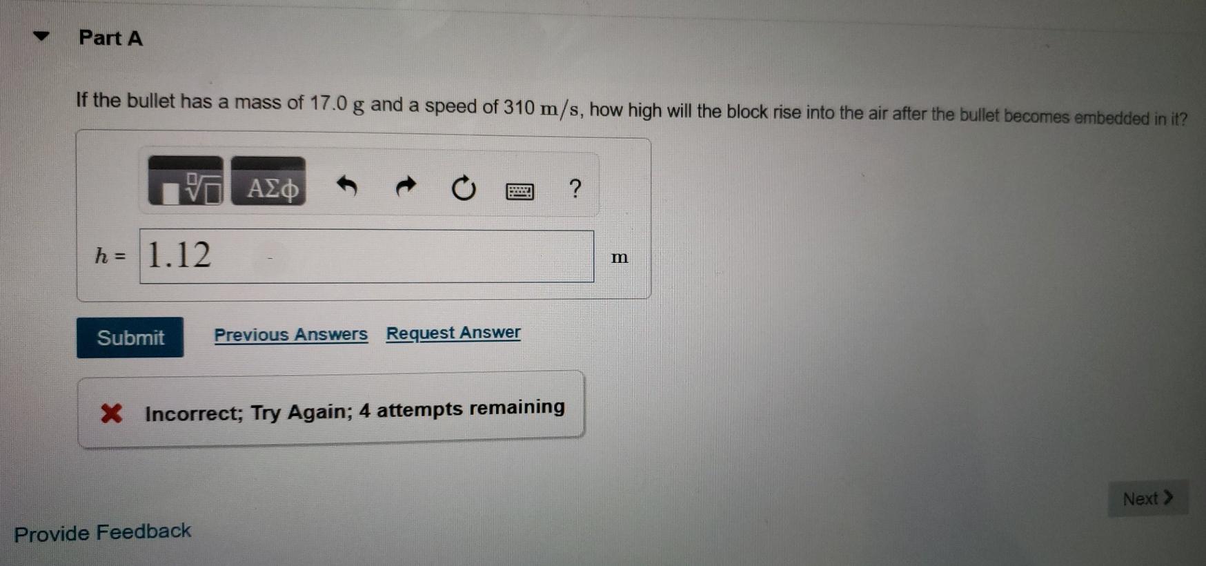 Solved A gun fires a bullet vertically into a 1.40-kg block | Chegg.com