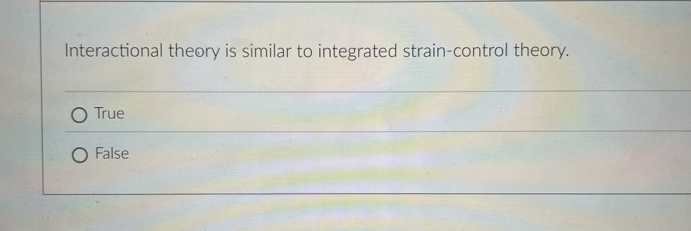 Solved Interactional theory is similar to integrated | Chegg.com