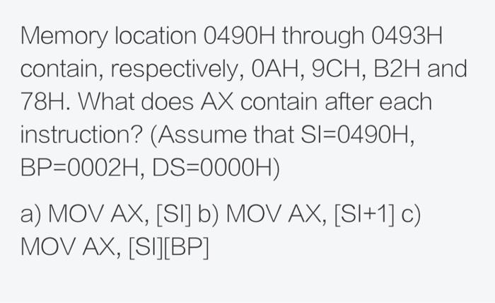 Solved Identify the source and destination addressing mode | Chegg.com