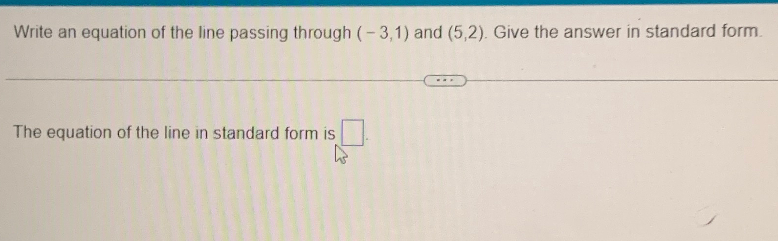 Solved Write An Equation Of The Line Passing Through
