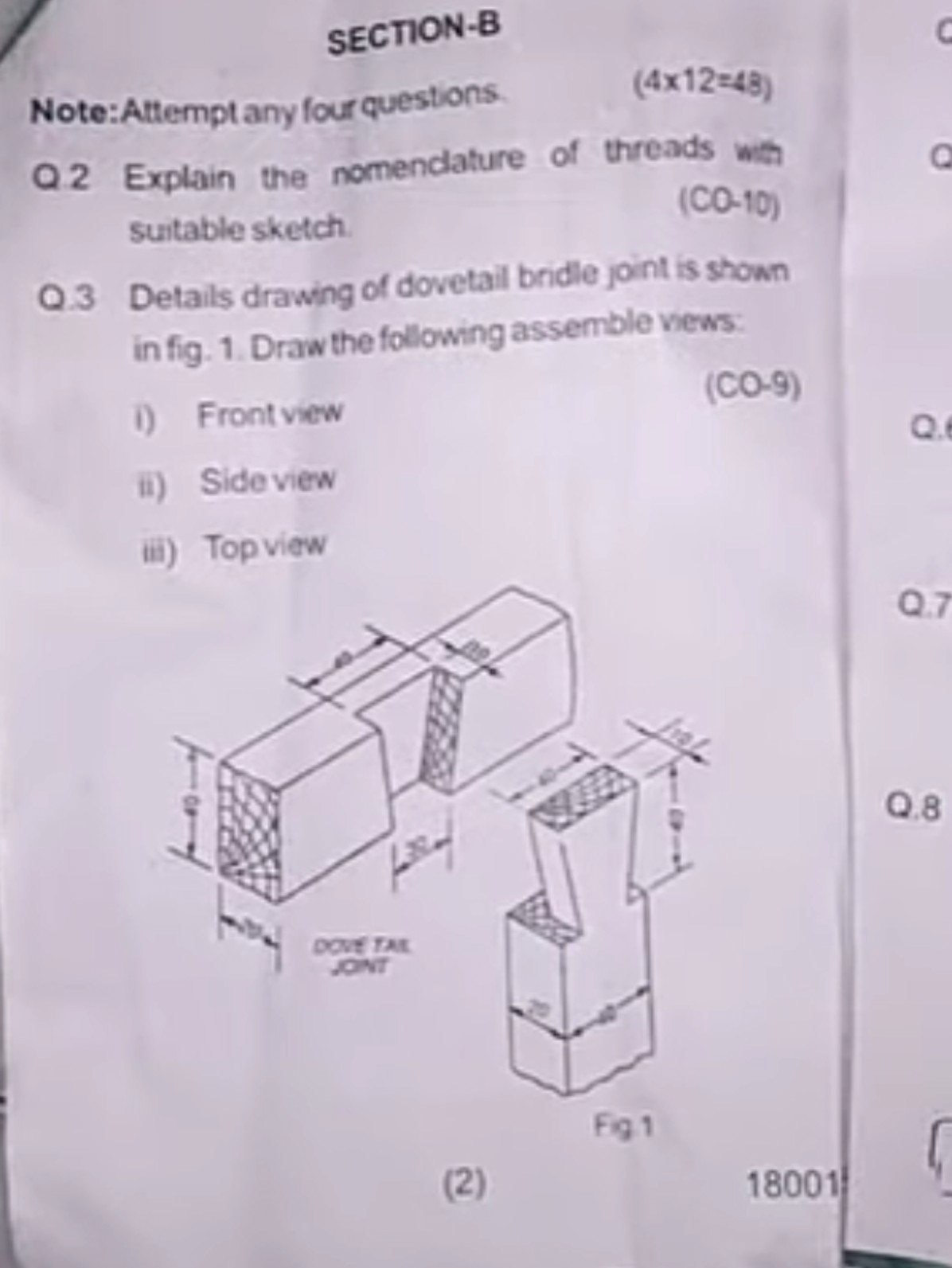 Solved SECTION-BNote:Altempt any four questionsQ. 2 ﻿Explain | Chegg.com