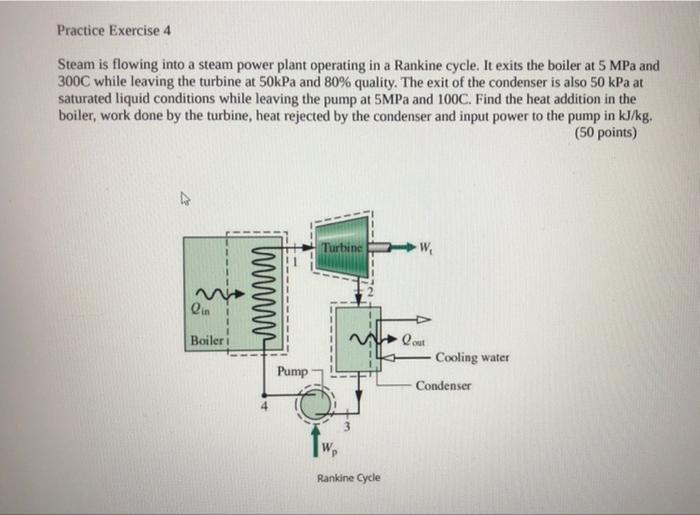 Solved Practice Exercise 4 Steam is flowing into a steam | Chegg.com
