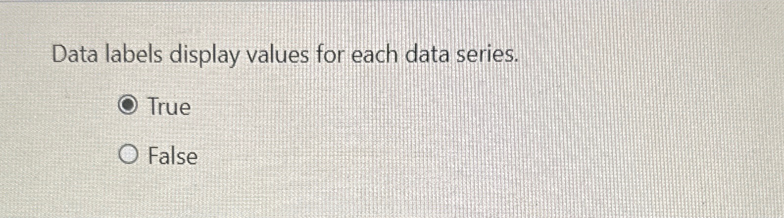 Solved Data labels display values for each data | Chegg.com