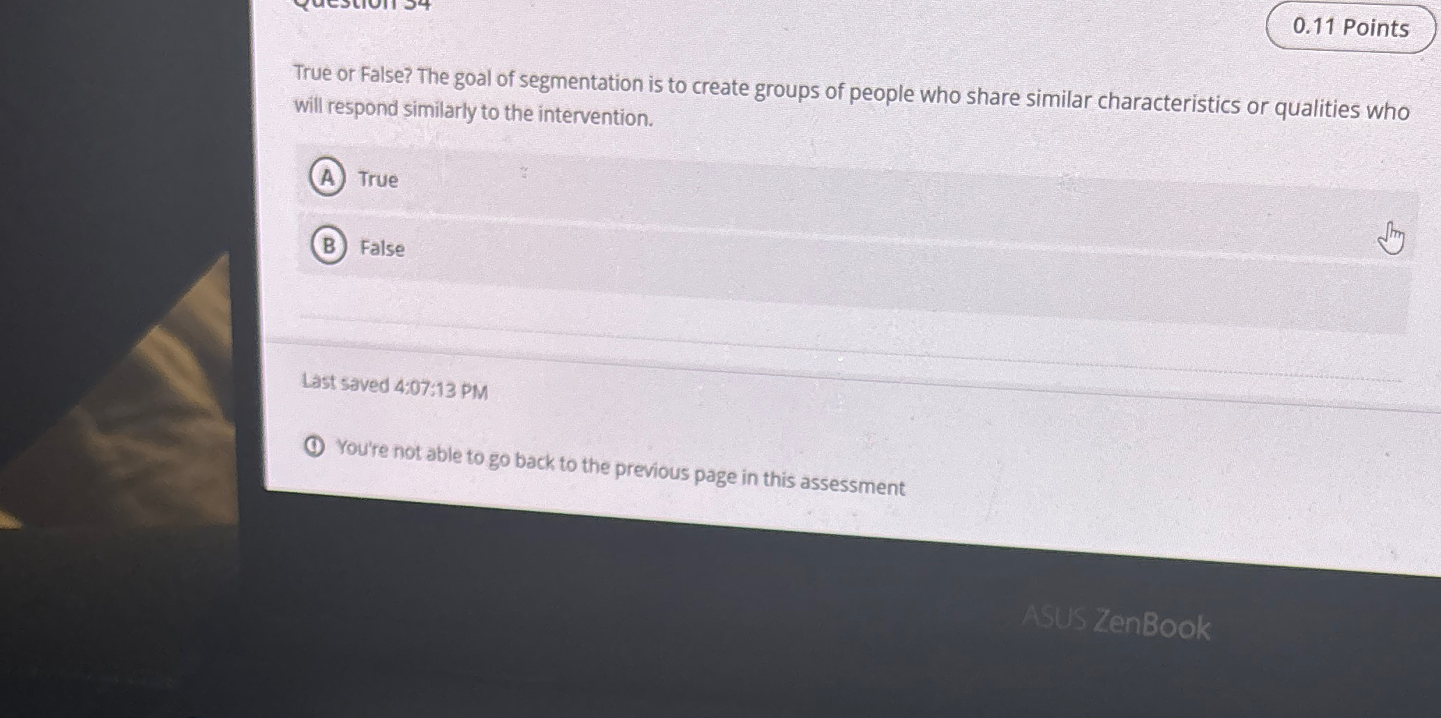 Solved True or False? The goal of segmentation is to create | Chegg.com