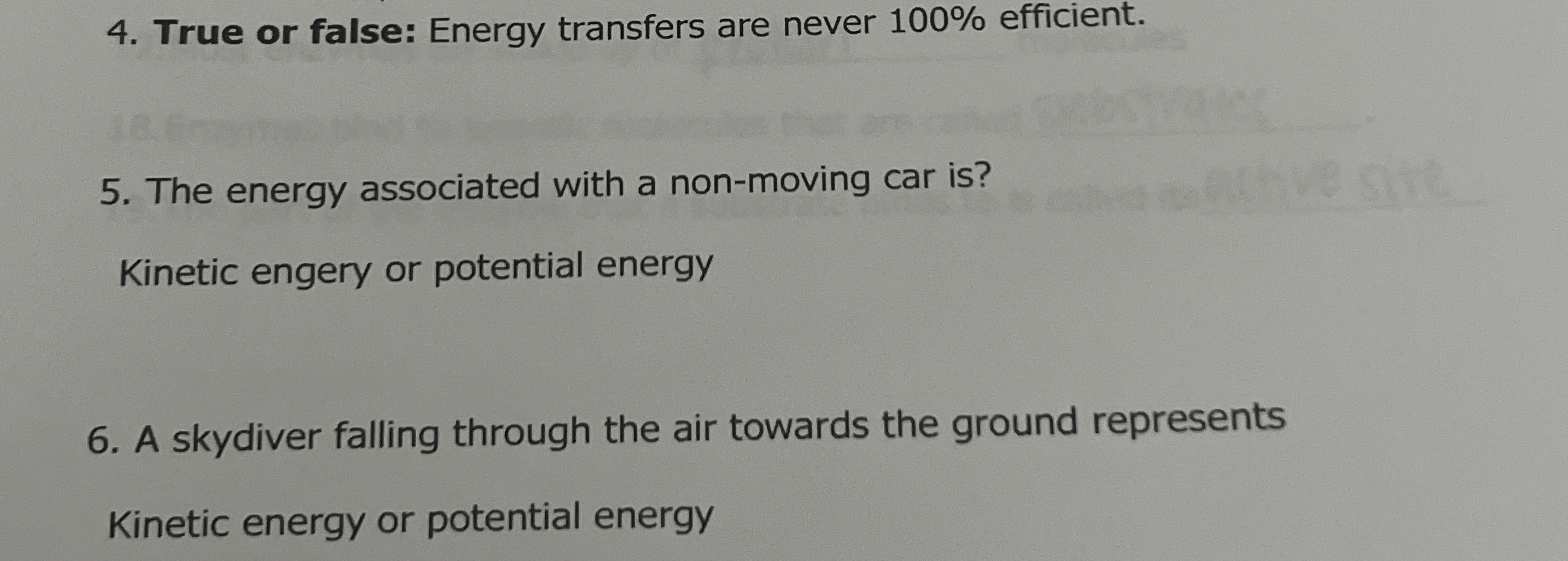 Solved True or false: Energy transfers are never 100% | Chegg.com