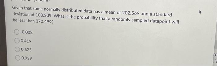 Solved Given The Following Random Variable Number Of 