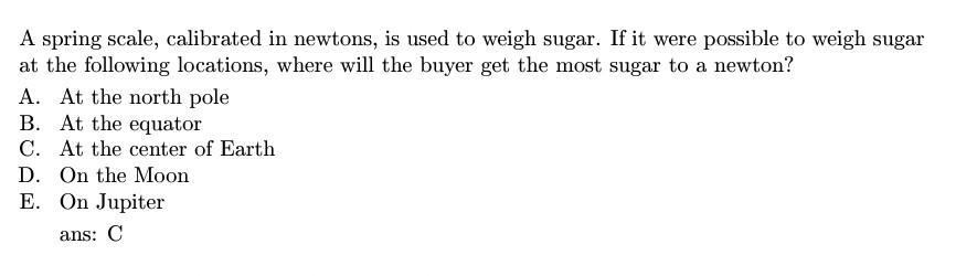 Solved A spring scale, calibrated in newtons, is used to | Chegg.com