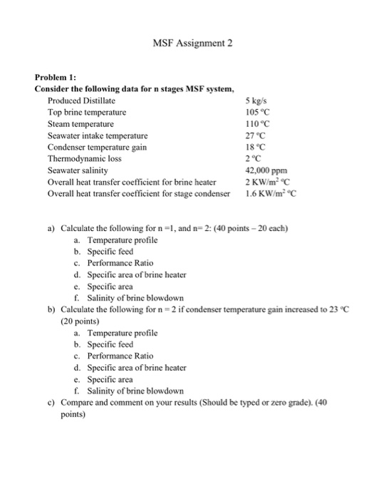 MSF Assignment 2 Problem 1: Consider the following | Chegg.com