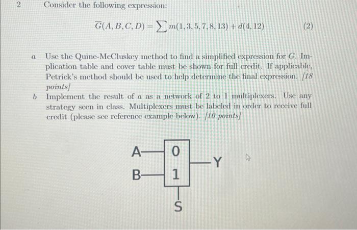 Solved Consider the following expression: | Chegg.com